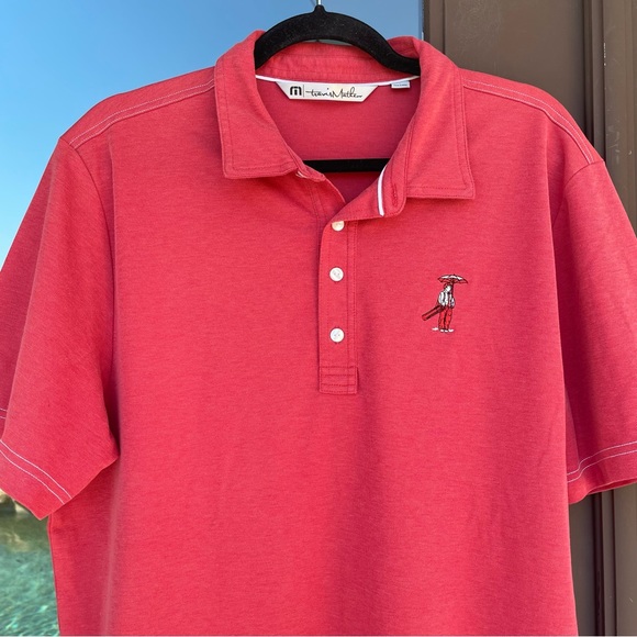 Travis Mathew | Shirts | Travis Mathew Red Golf Polo With Umbrella ...